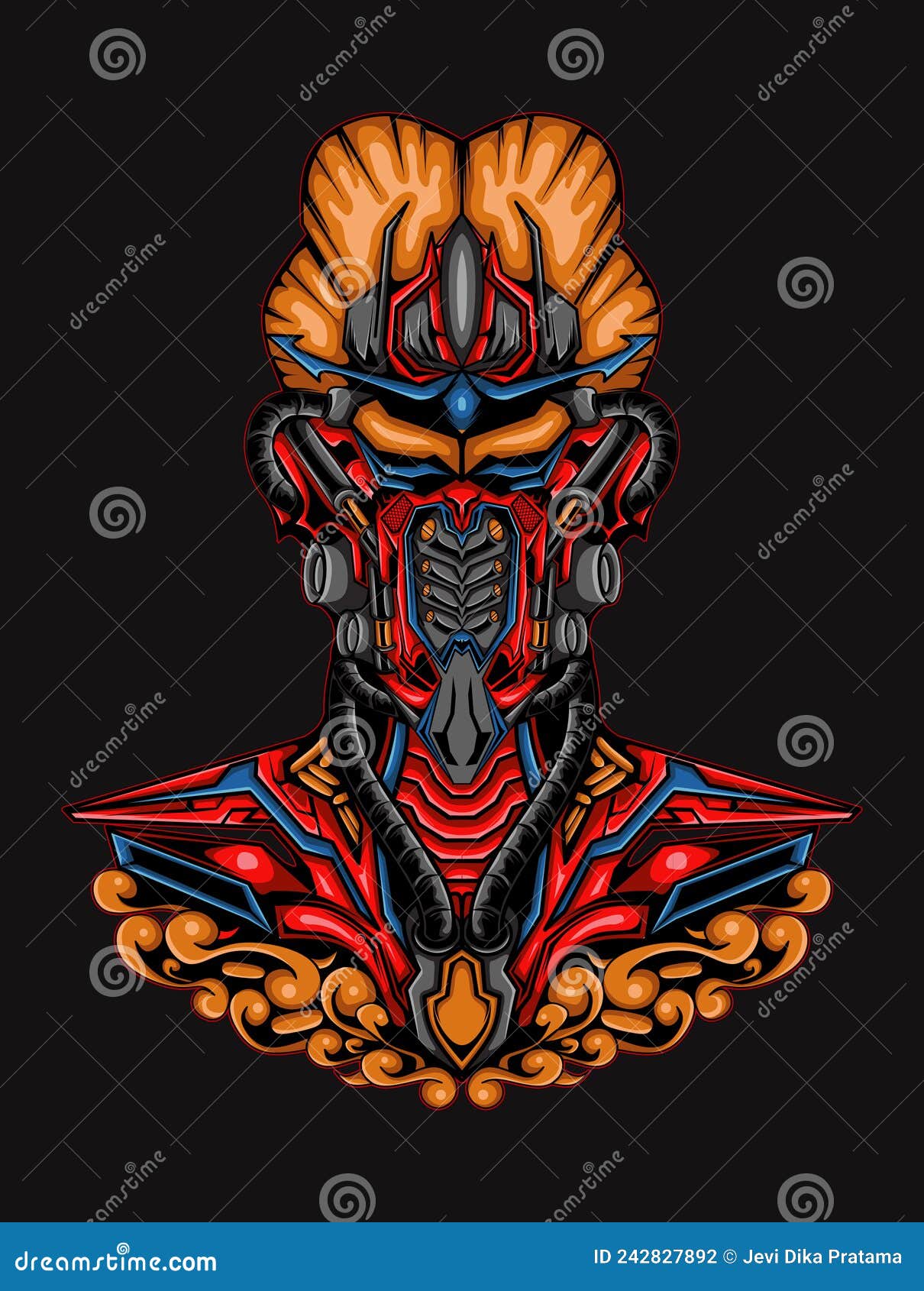 Robotic Vector Graphic Artwork Stock Vector - Illustration of style ...