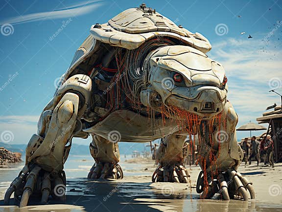Robotic war turtle. stock illustration. Illustration of mechanoid ...