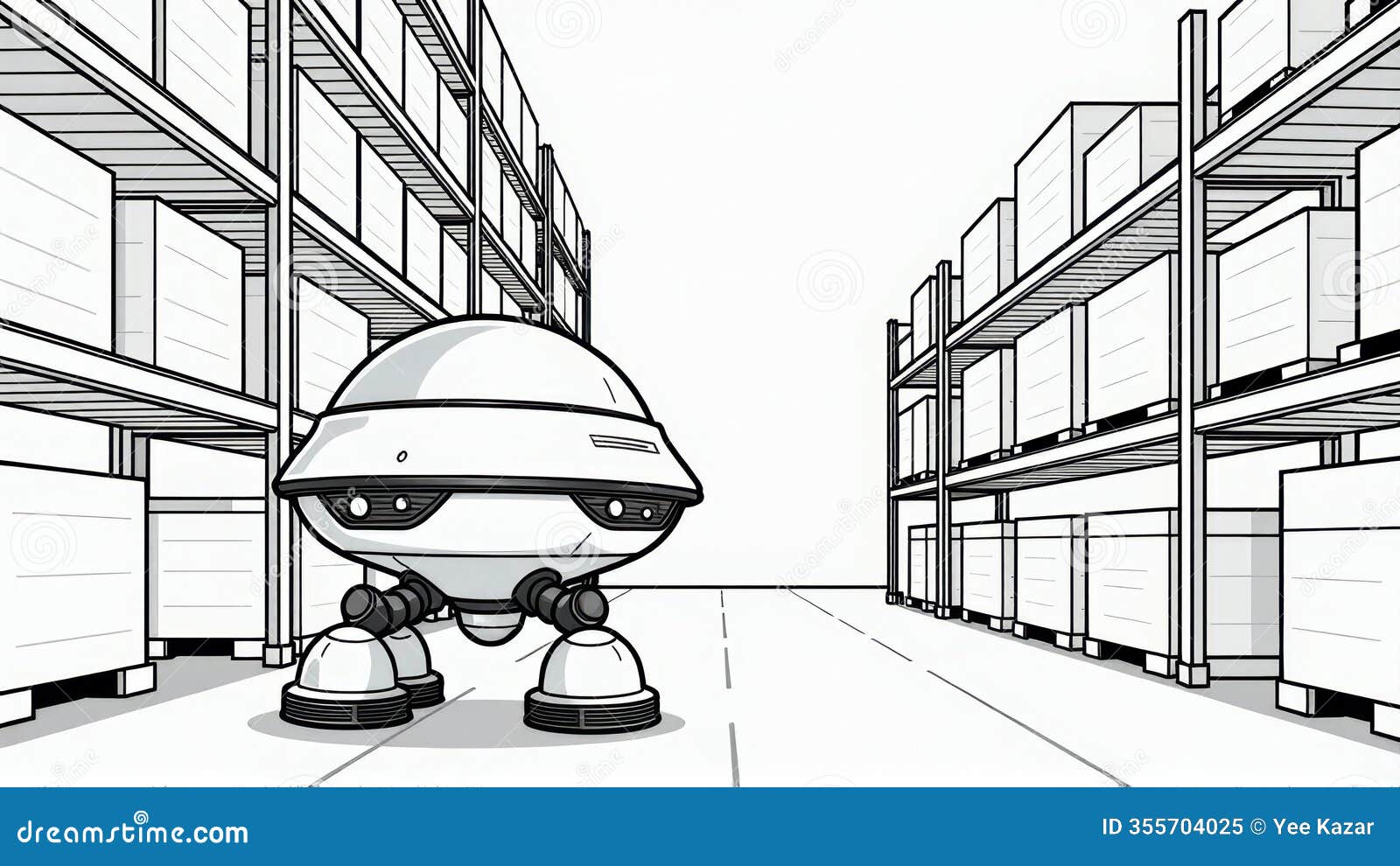 Robotic Warehouse Inventory Management Stock Illustration ...