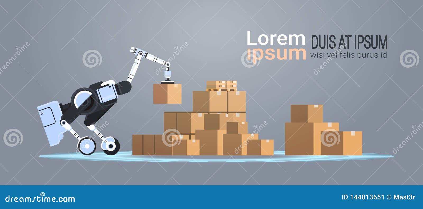 Robotic Worker Loading Cardboard Boxes Hi-tech Smart Factory Warehouse ... Robotic Worker Loading Cardboard Boxes Hi-tech Smart Factory Warehouse ...