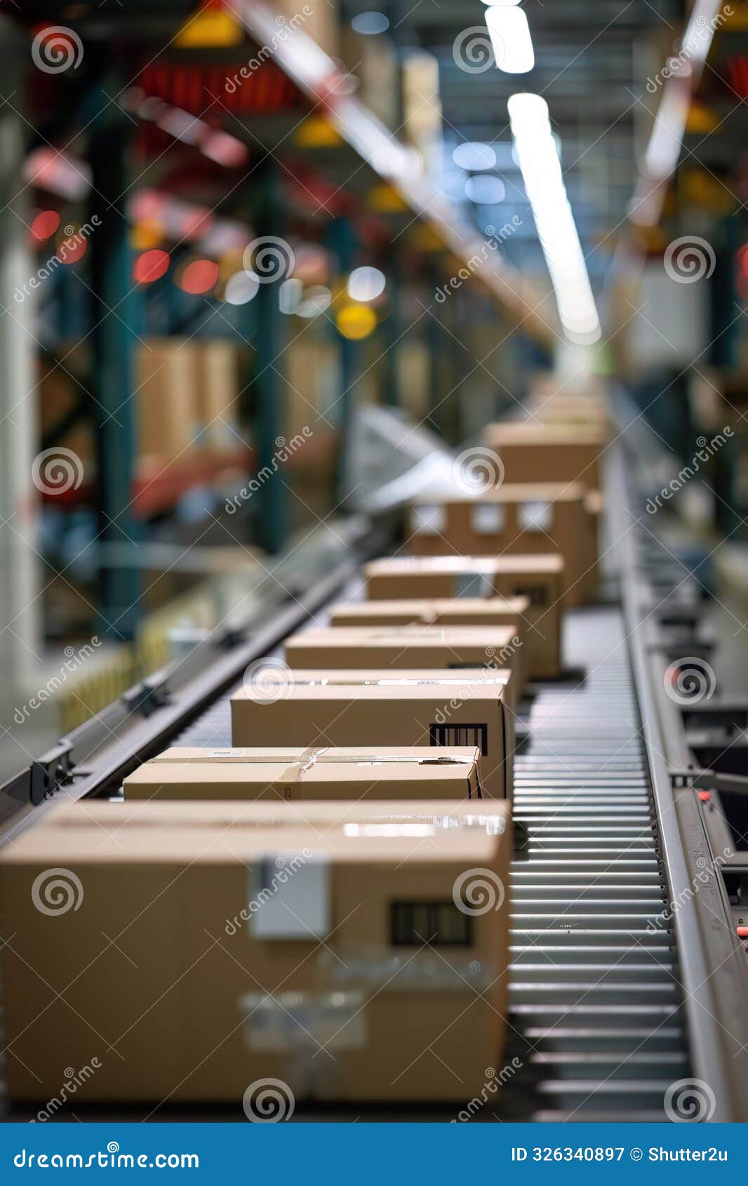 Robotic Workforce Symphony of Efficiency Parcel Conveyor Stock ...