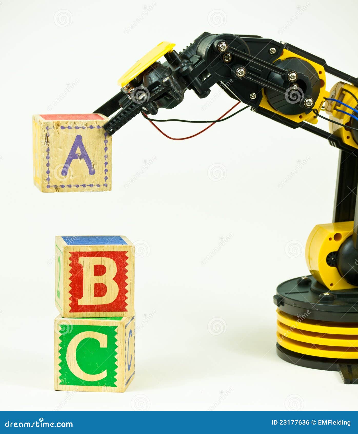 Robotics ABCs stock photo. Image of robots, word, building - 23177636