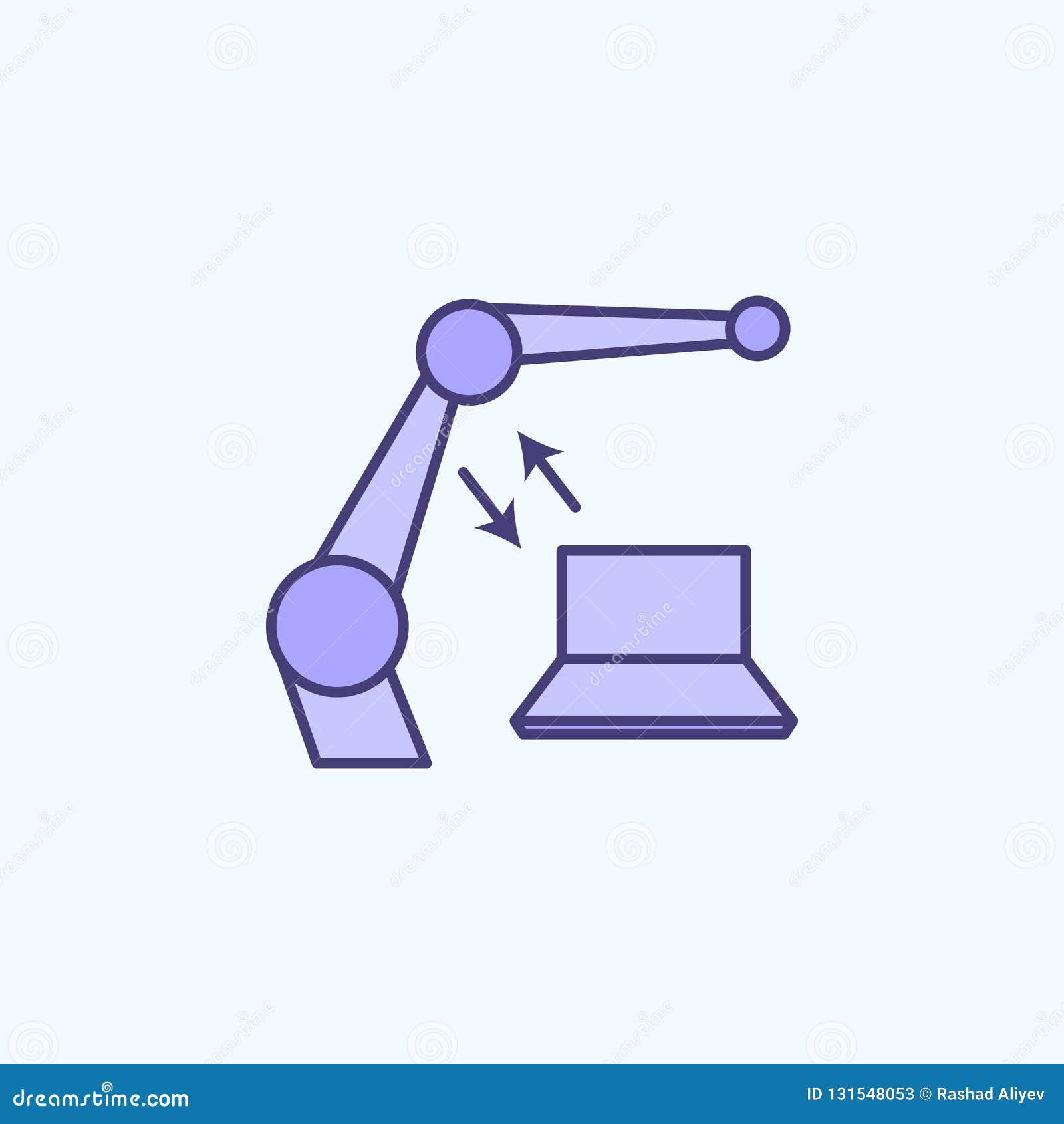 Robotics 2 Colored Line Icon. Simple Colored Element Illustration Stock ...