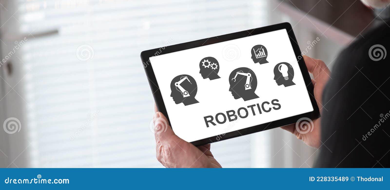Robotics Concept on a Tablet Stock Image - Image of business ...