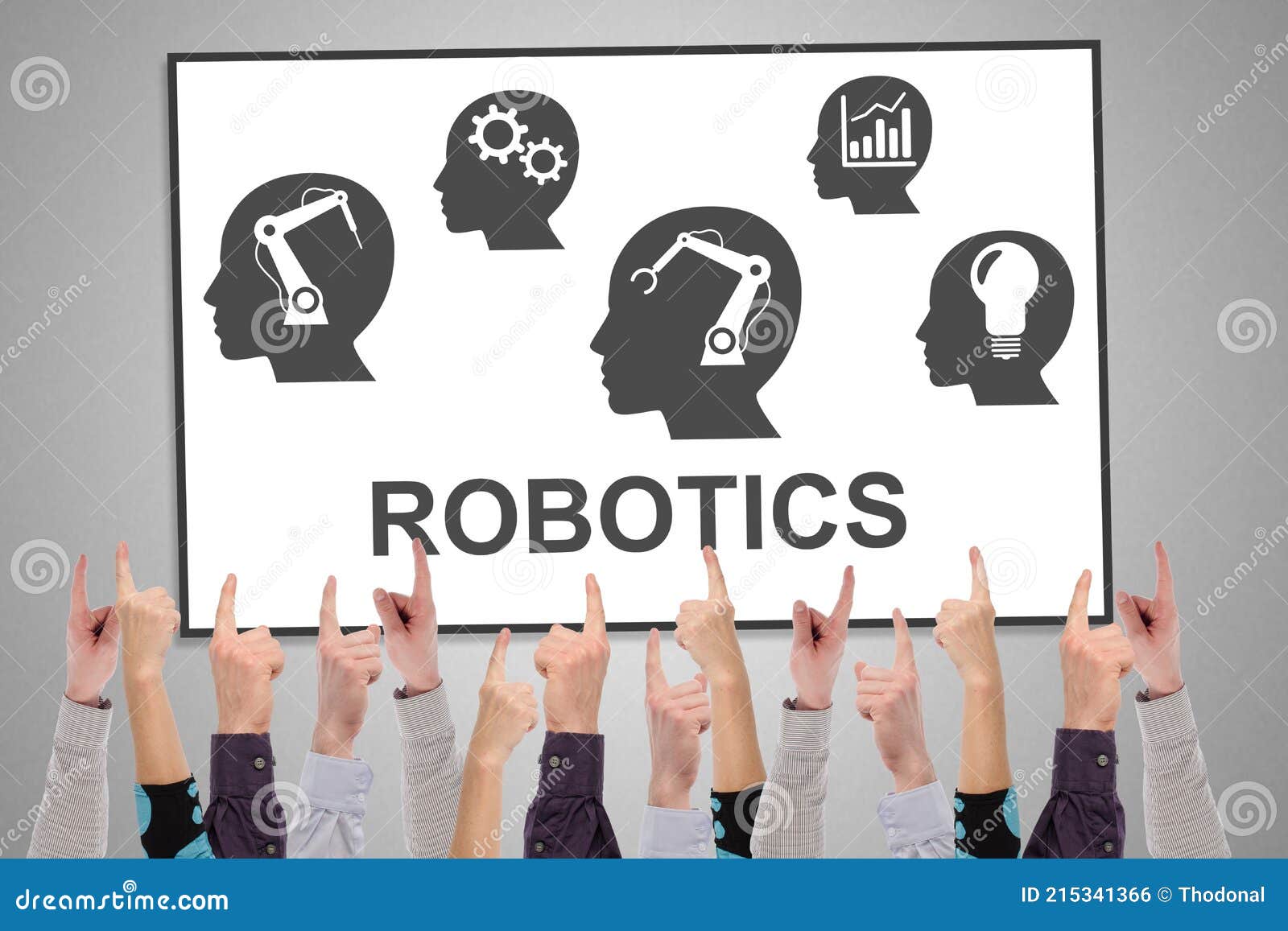 Robotics Concept on a Whiteboard Stock Photo - Image of science ...