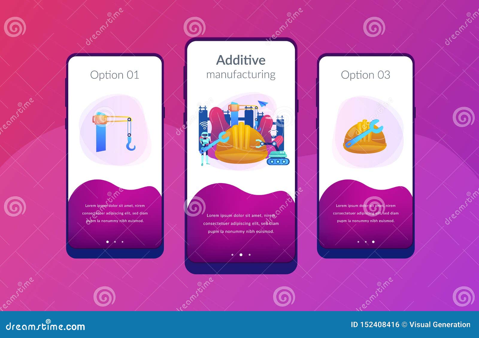 Robotics Construction App Interface Template. Stock Vector ...