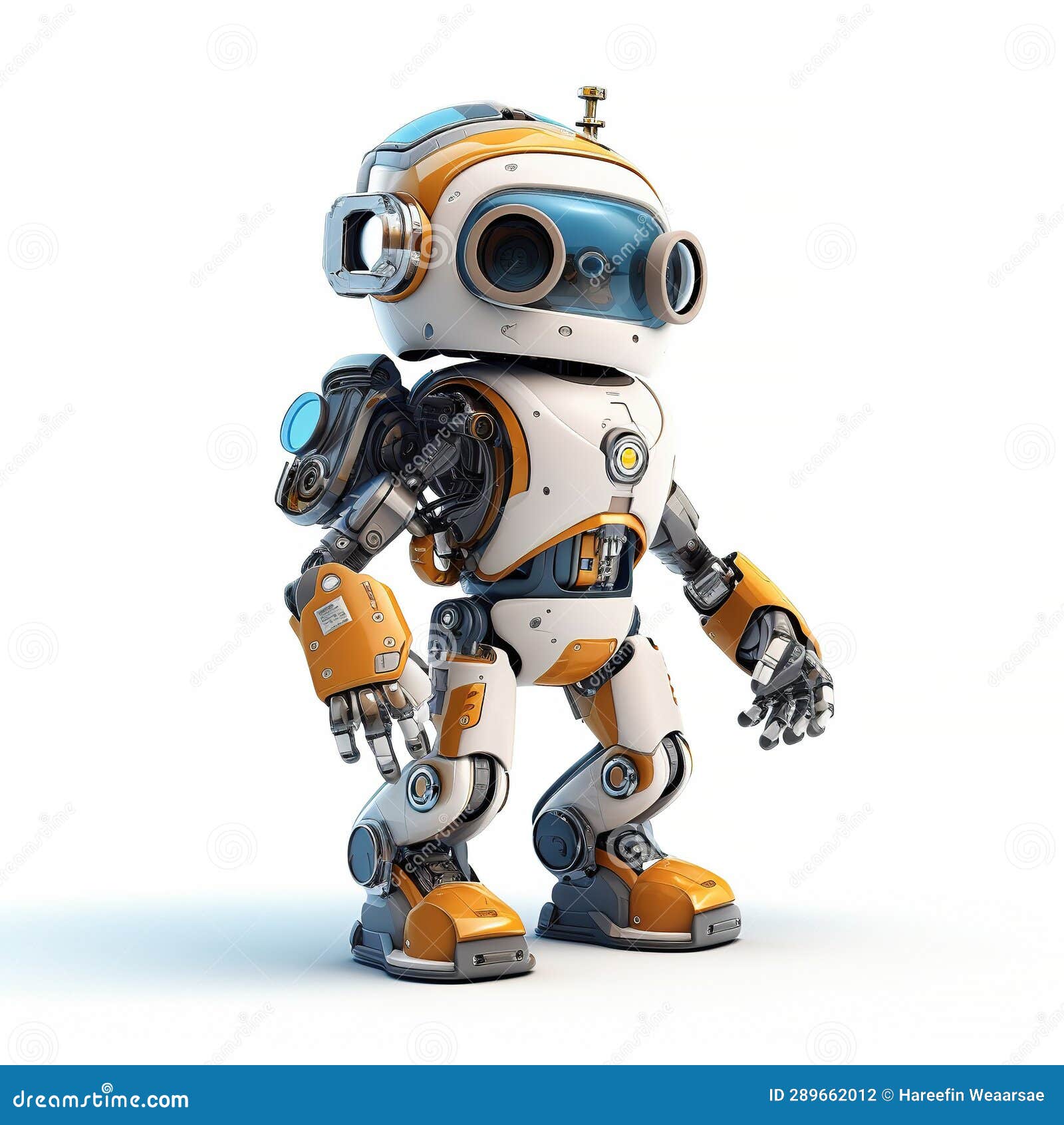 Robotic Yellow Designing Generative Ai Stock Illustration ...