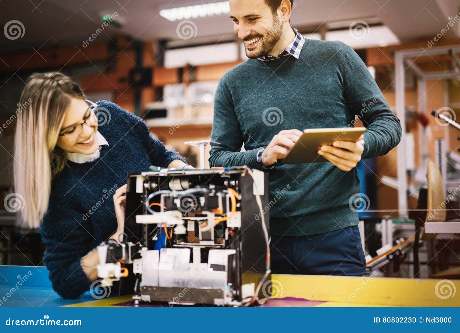 Robotics Engineer Students Teamwork Stock Photo - Image of education ...