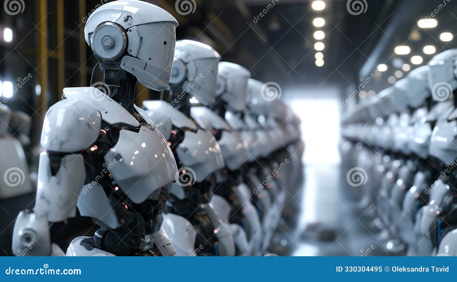 Robotics Factory with Automated Assembly Lines and Robots Programmed ...