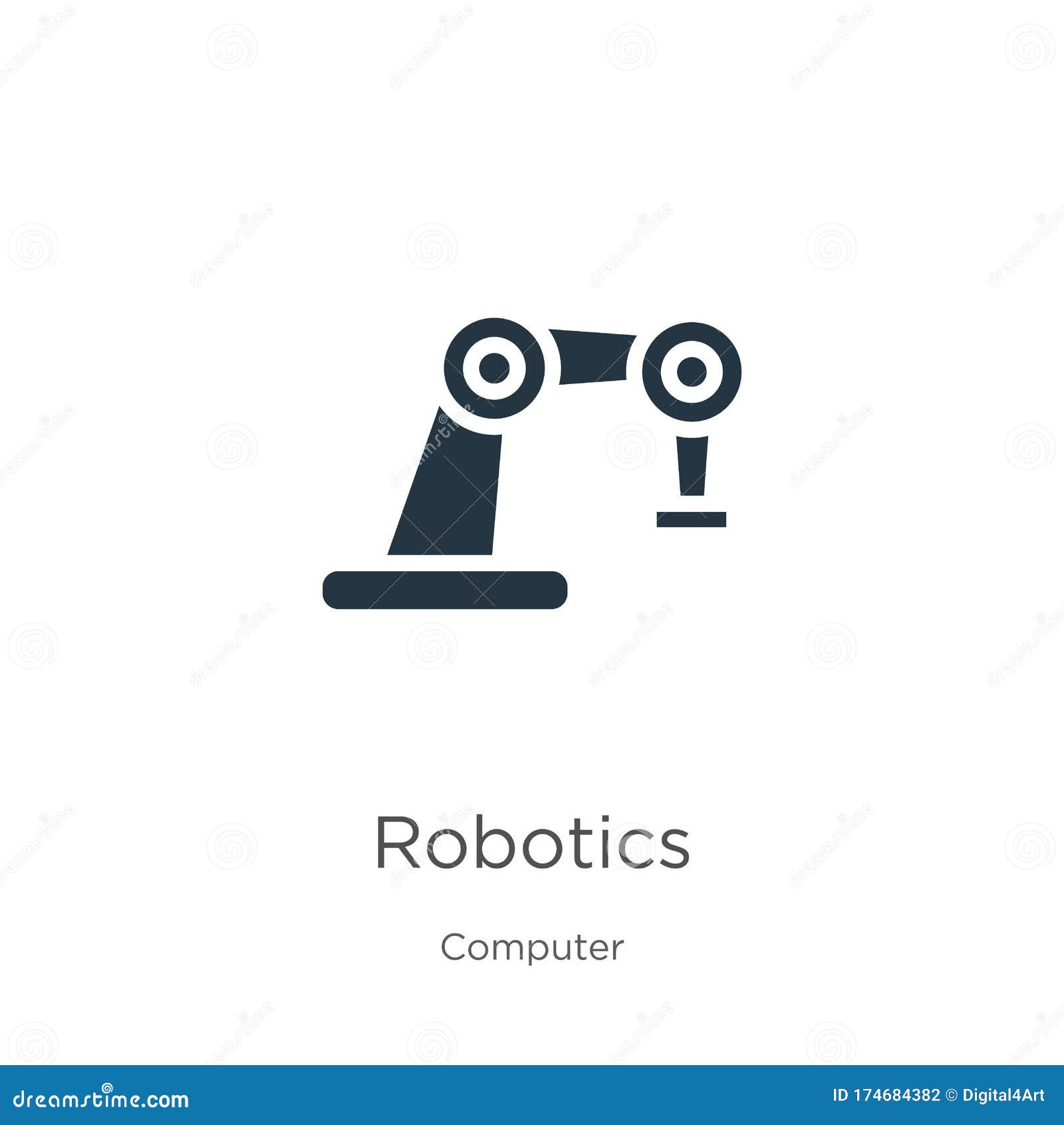 Robotics Icon Vector. Trendy Flat Robotics Icon from Computer ...