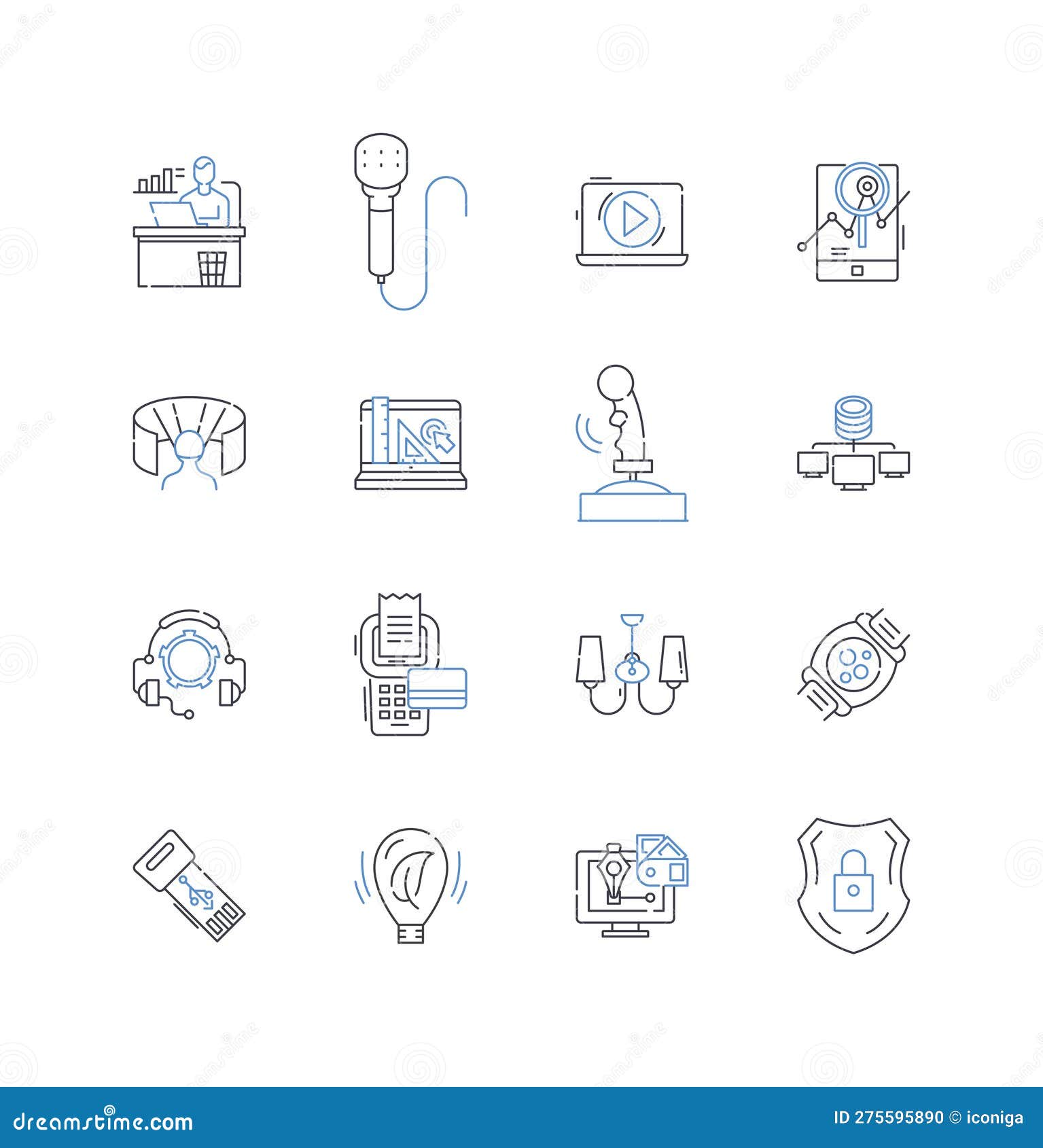 Robotics Industry Line Icons Collection. Automation, Programming ... Robotics Industry Line Icons Collection. Automation, Programming ...