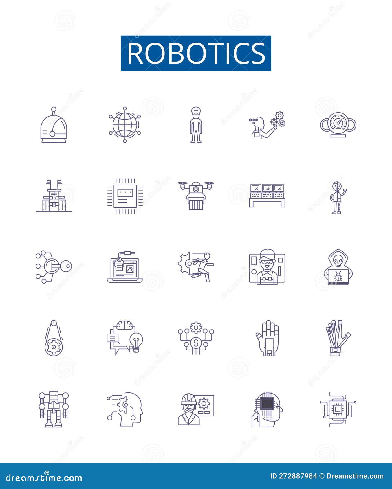 Robotics Line Icons Signs Set. Design Collection of Robotics ... Robotics Line Icons Signs Set. Design Collection of Robotics ...