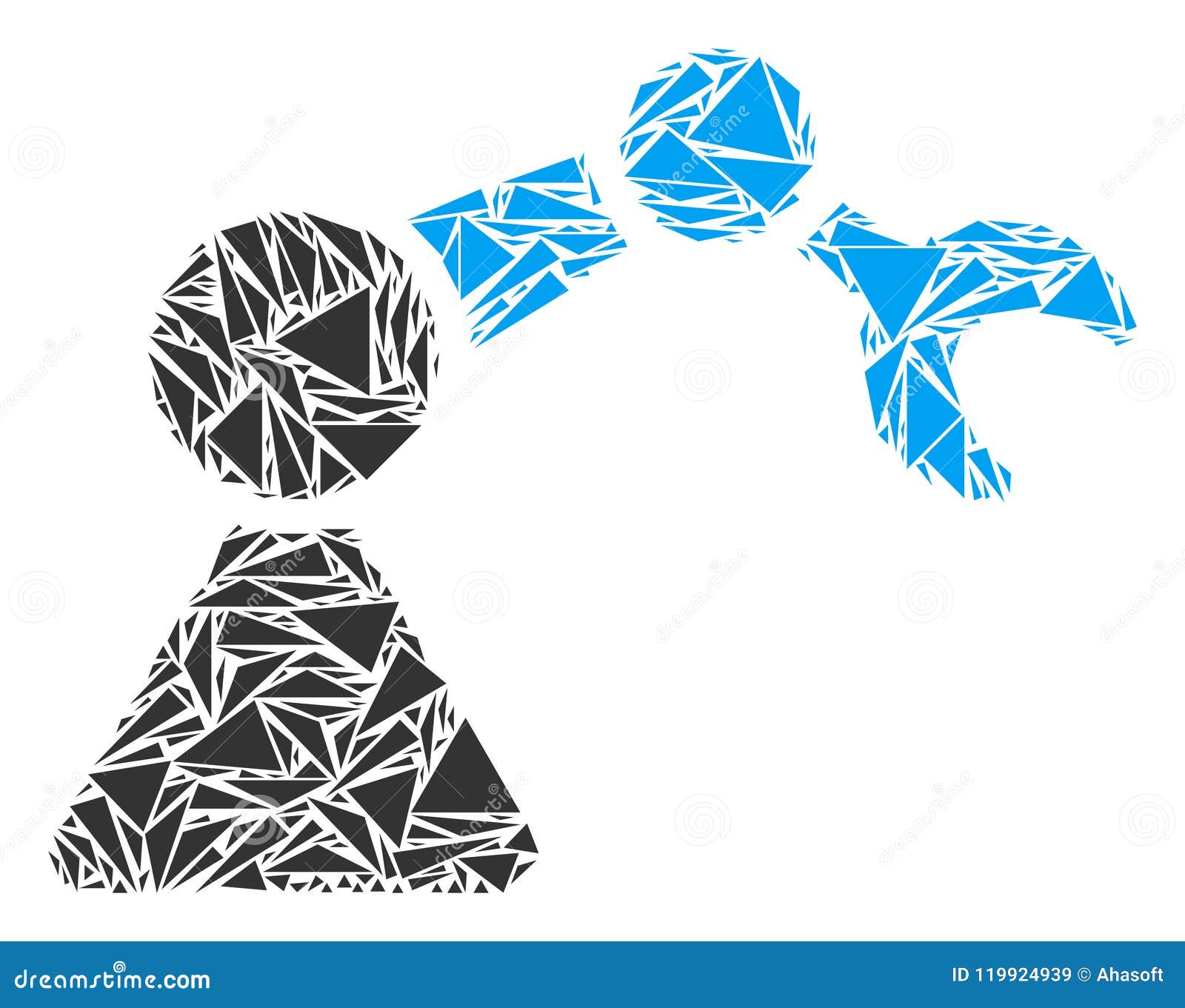 Robotics Manipulator Collage of Triangles Stock Vector - Illustration ...