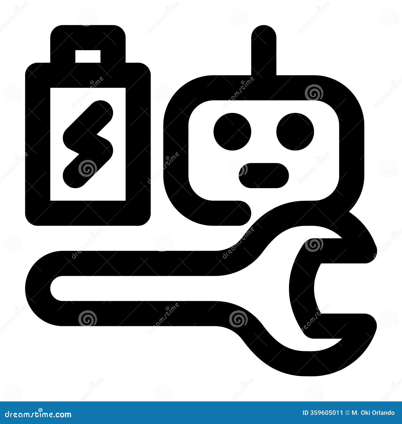 Robot Kit, Assembly Outline Icon Stock Illustration - Illustration of ...