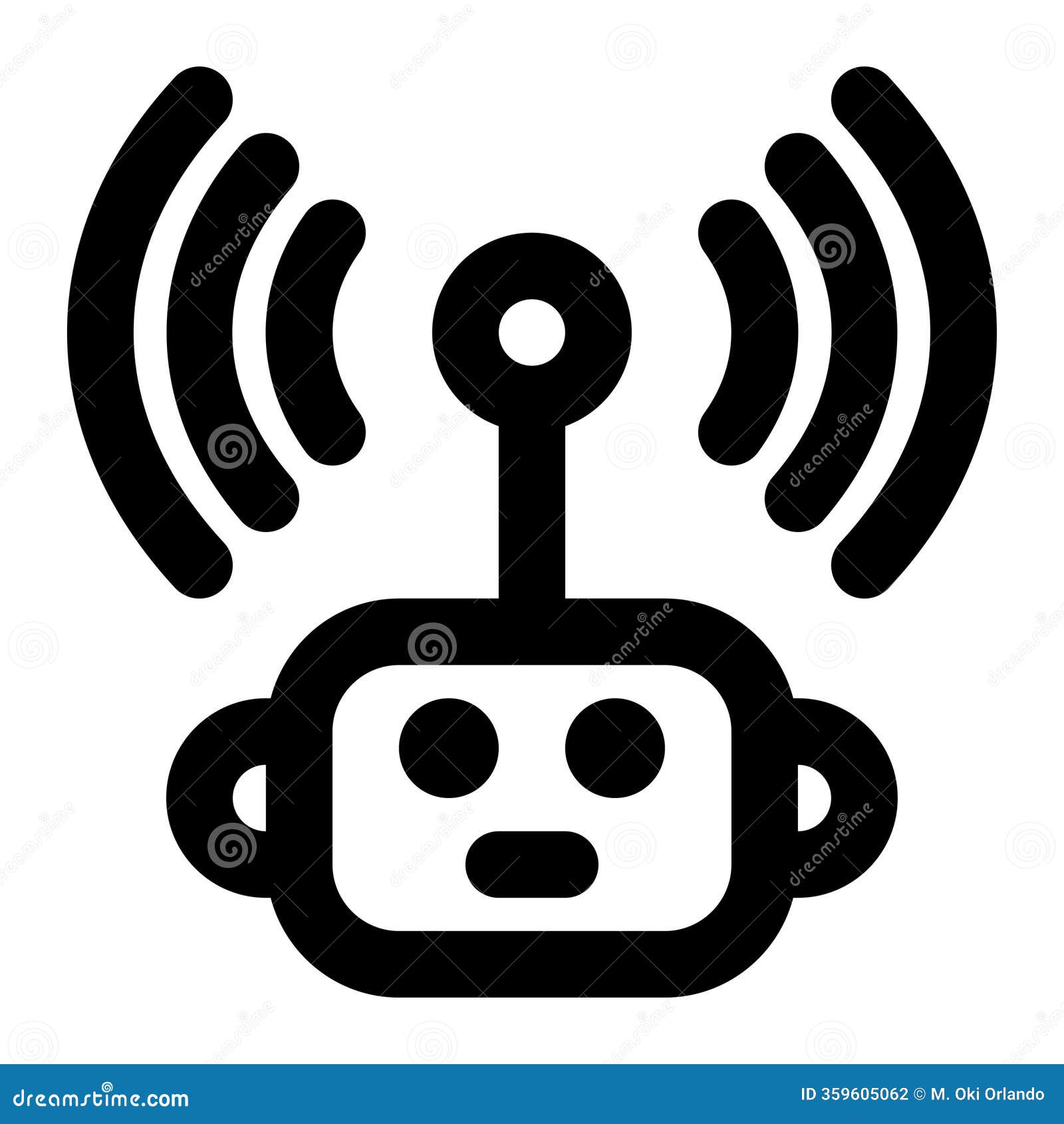 Robotic Sensors, Wireless Signal Outline Icon Stock Illustration ...