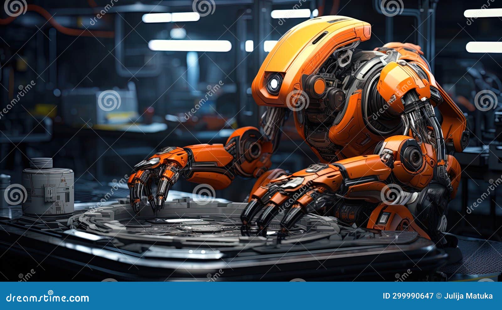 Robotics Patterns with Designers Stock Illustration - Illustration of ...