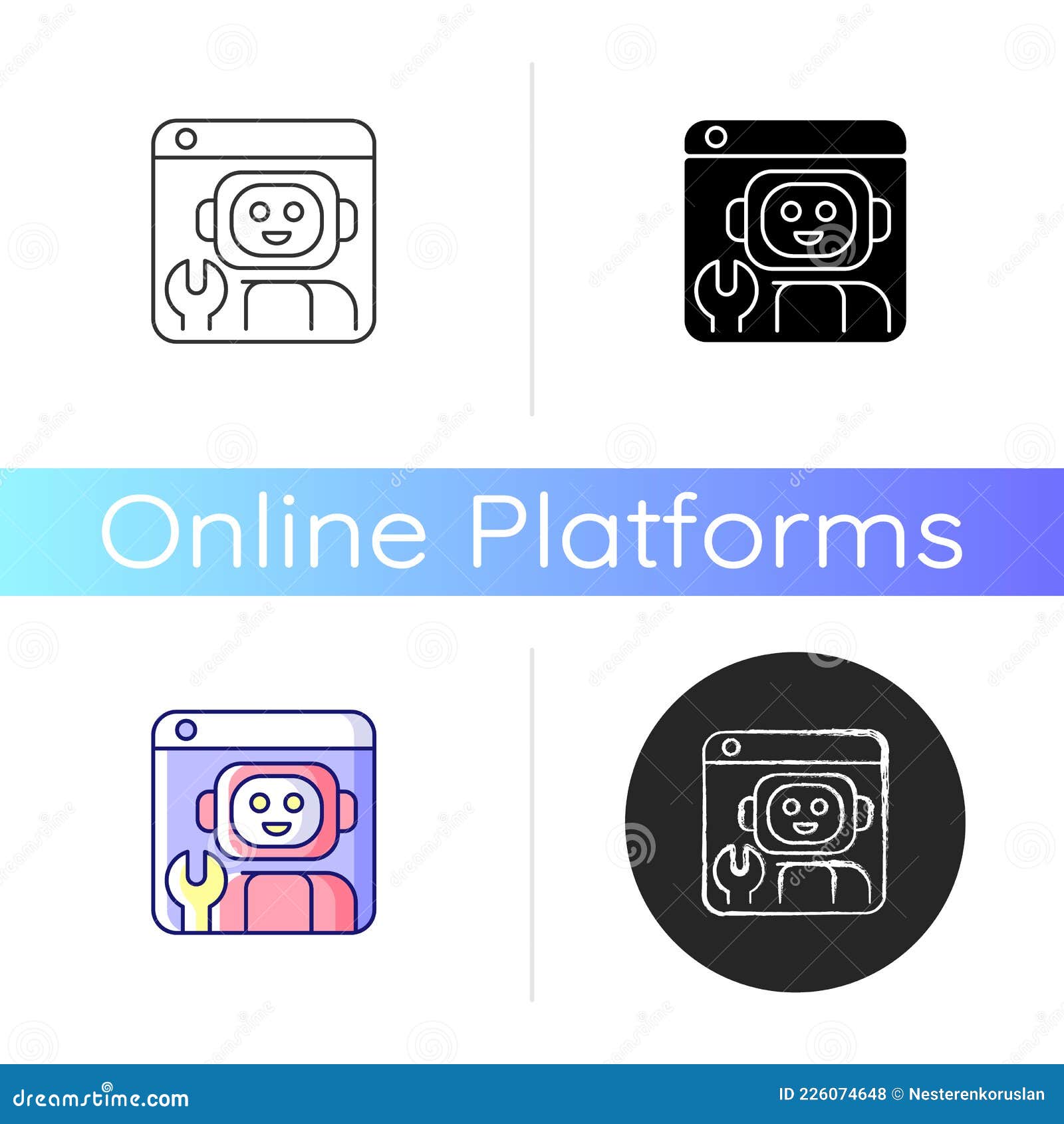 Robotics platforms icon stock vector. Illustration of engineering ...