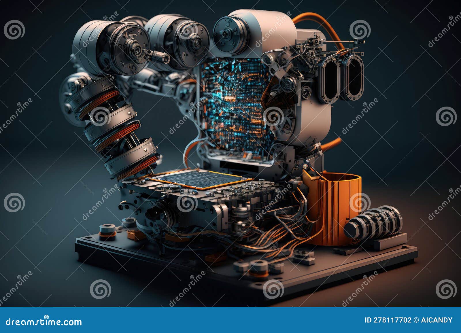 Robotics Precision in Action Robotic Arm Assembling Microelectronics in ...