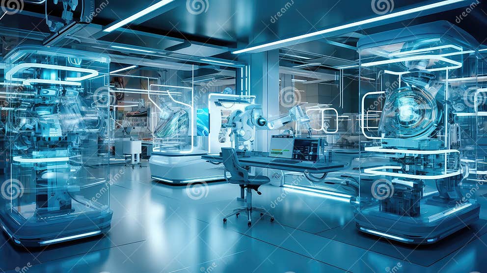 Robotics Research and Development Technology Stock Illustration ...