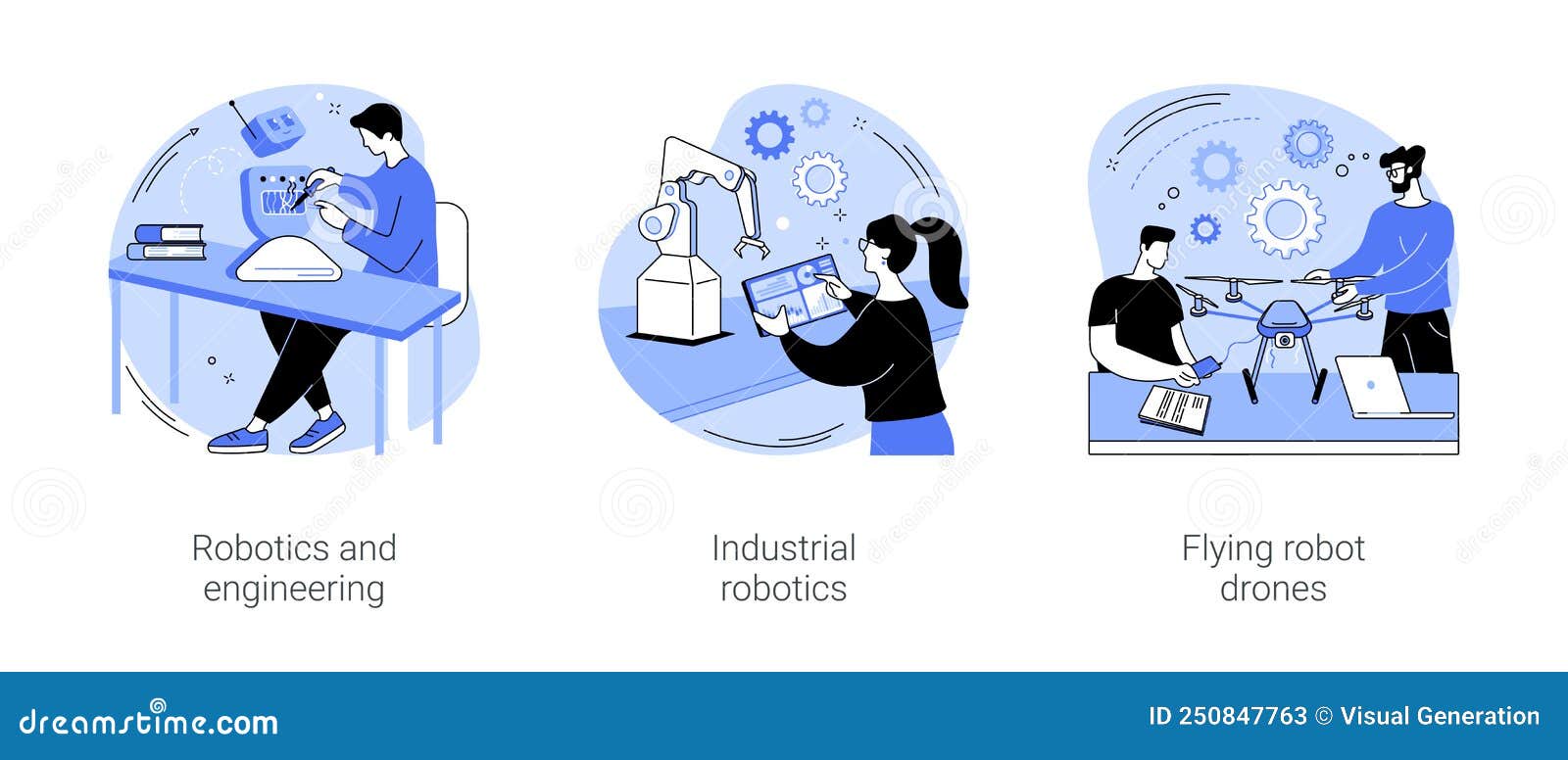 Robotics Research Isolated Cartoon Vector Illustrations Se Stock ...