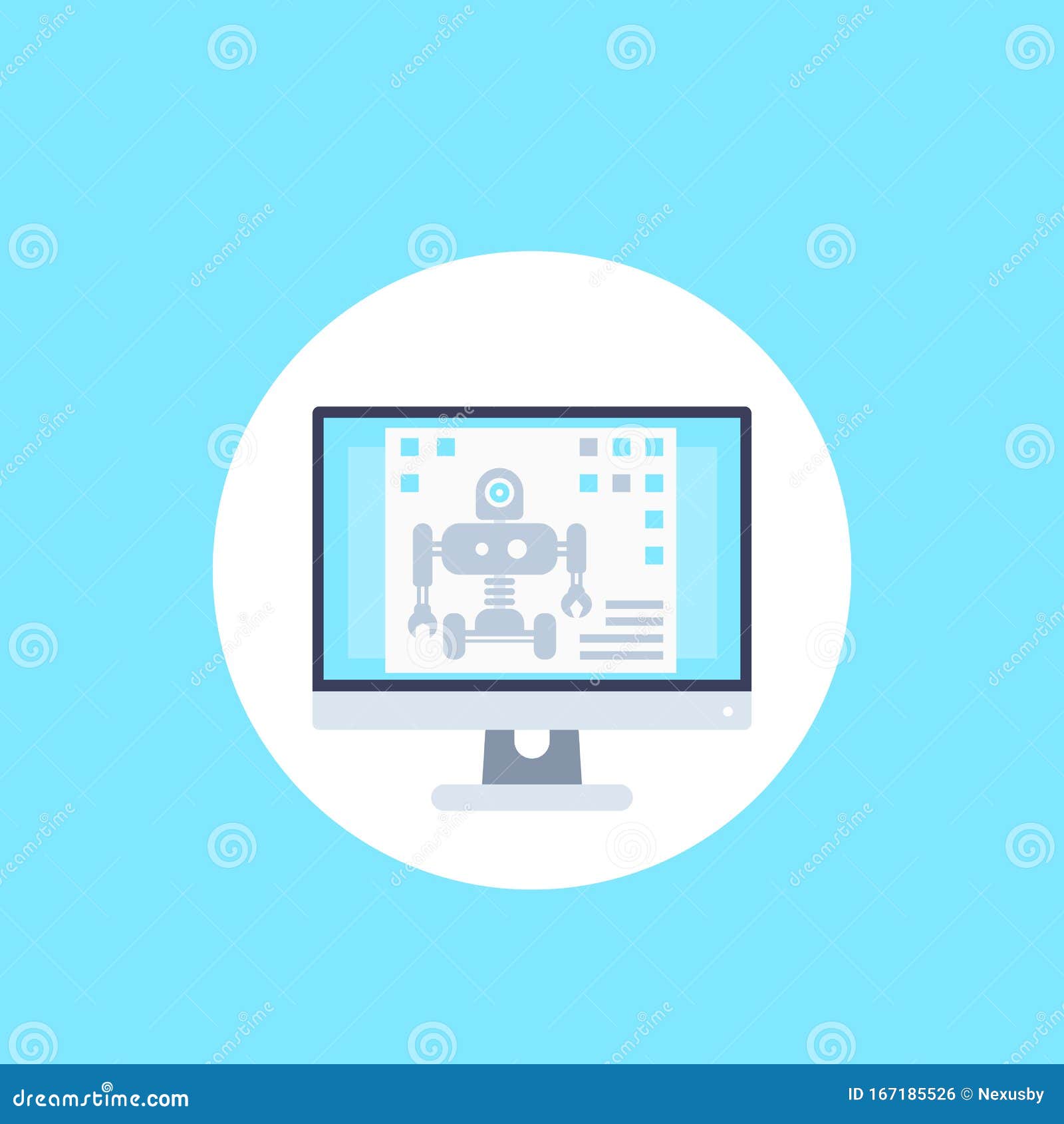 Robotics, Robot Programming Vector Icon Stock Vector - Illustration of ...