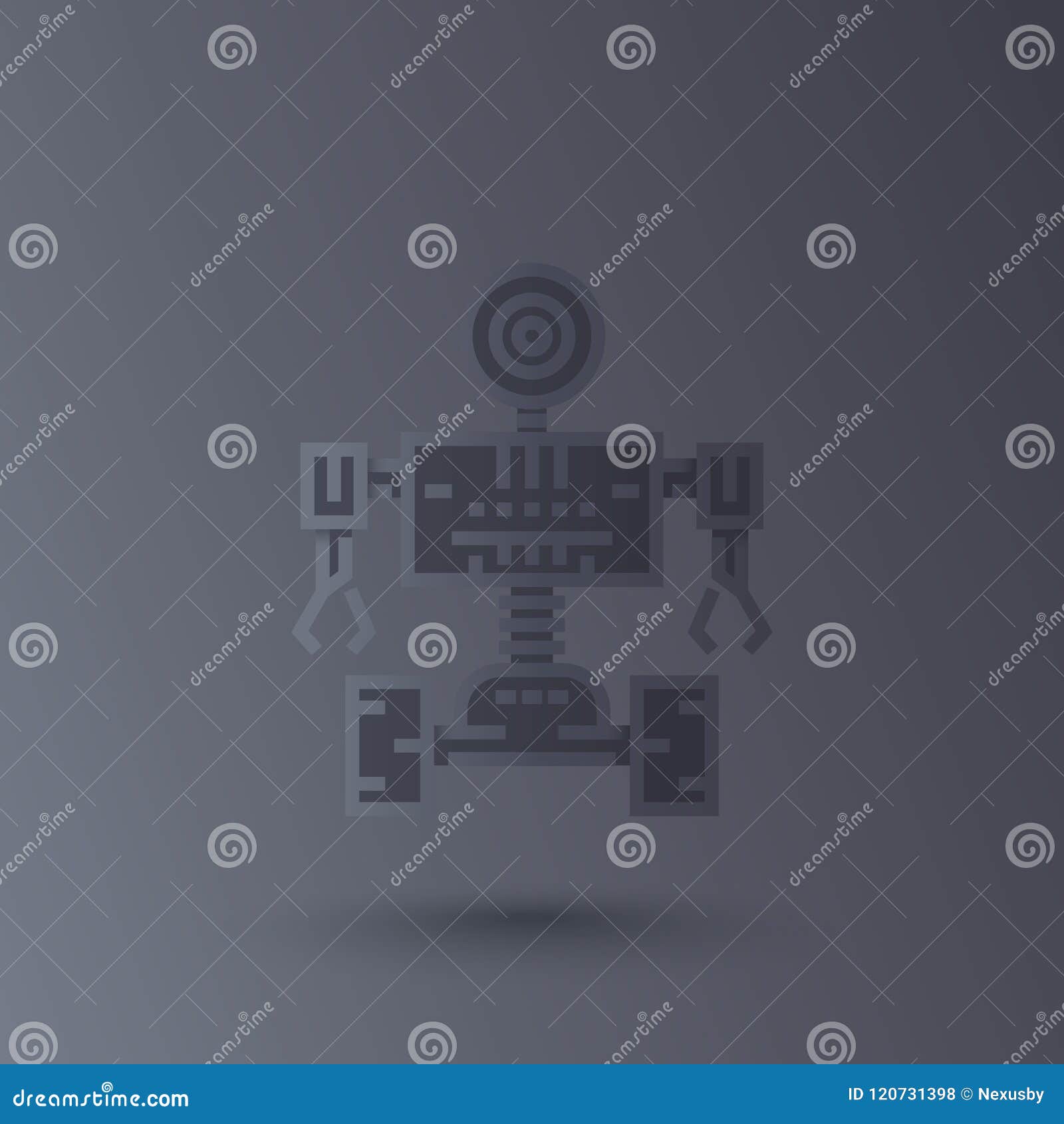 Robotics, Robot Vector in Linear Style Stock Vector - Illustration of ...