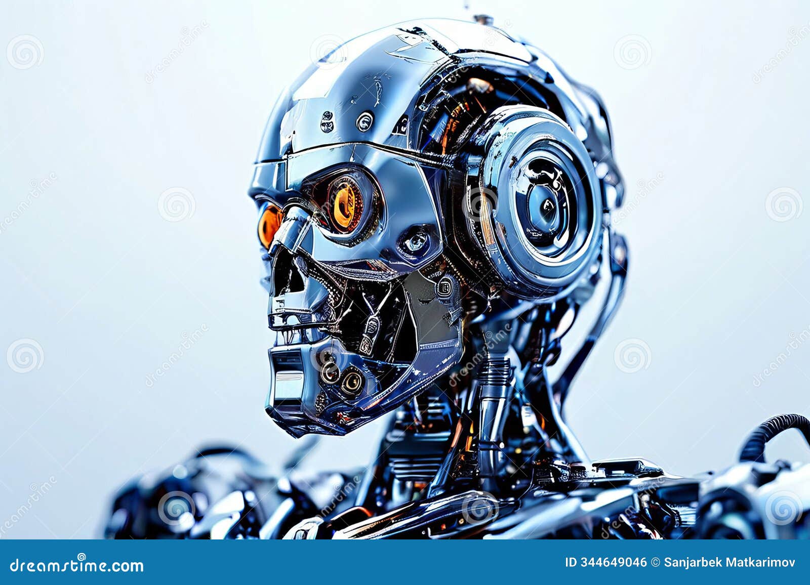 Robotics a Stylized Image of a Robot with a Mechanical High Tech Stock ...