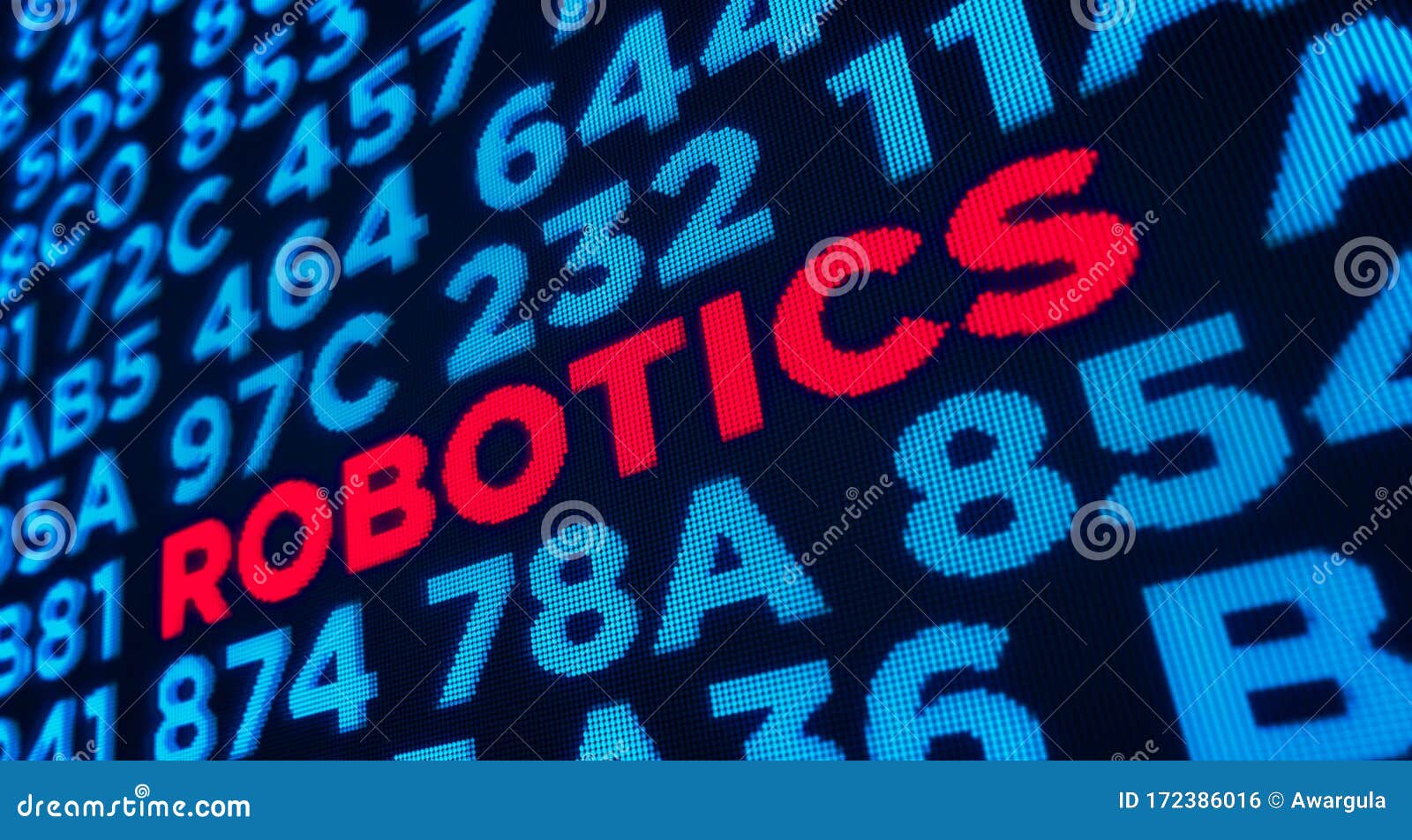 Robotics Text Display Pixel Screen Style Stock Illustration ...