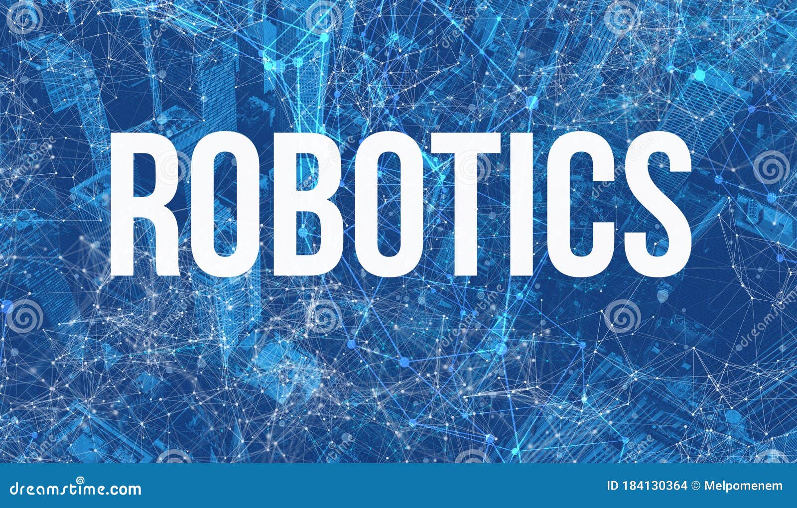 Robotics Theme with Abstract Cityscape Stock Photo - Image of abstract ...