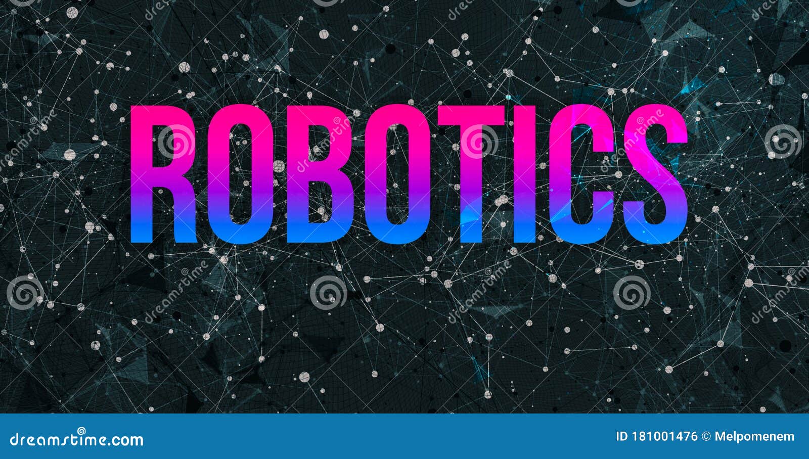 Robotics Theme with Abstract Network Patterns Stock Photo - Image of ...