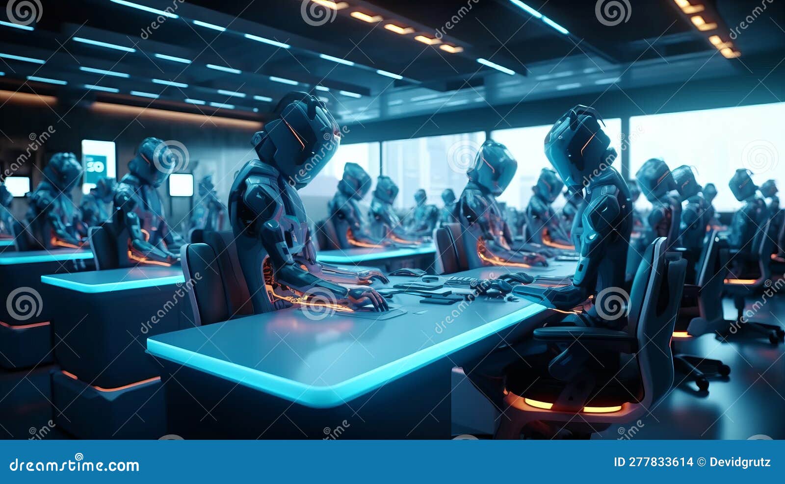 Robotics Using Multiple Computers Working and Monitor. Generative AI Stock Photo - Image of ...