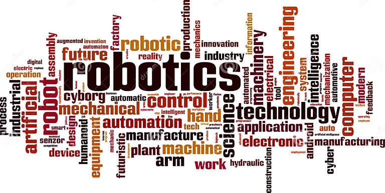 Robotics word cloud stock vector. Illustration of industry - 178019674