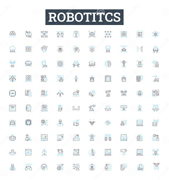 Robotitcs Vector Line Icons Set. Robotics, Automation, AI, Programmable, Machines, Autonomous ...