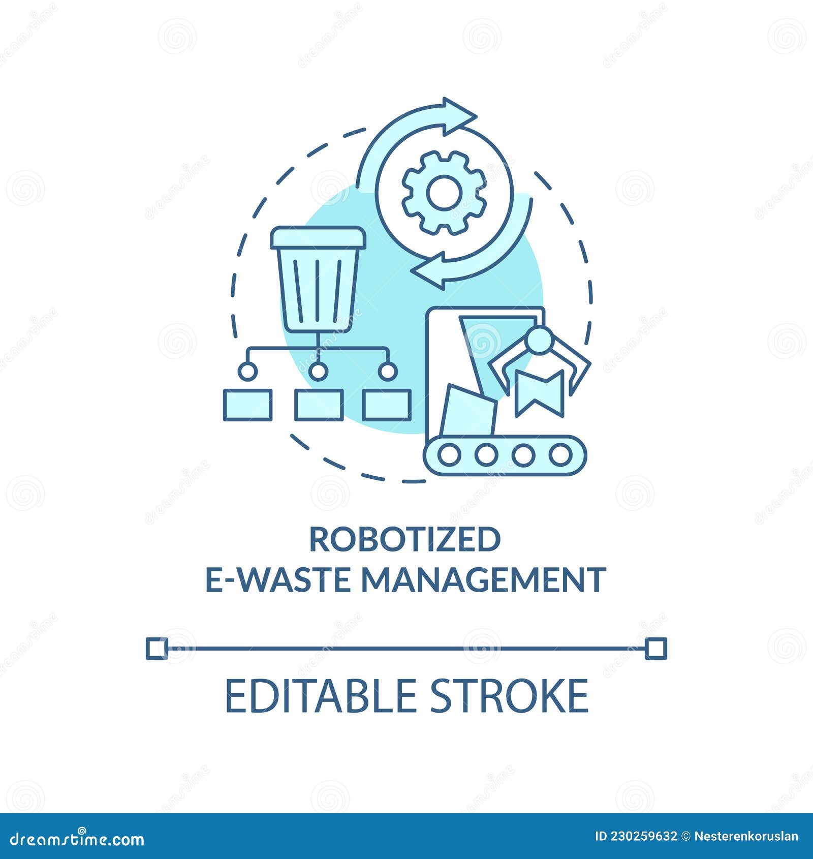Robotized E-waste Management Process Concept Icon Stock Vector ... Robotized E-waste Management Process Concept Icon Stock Vector ...
