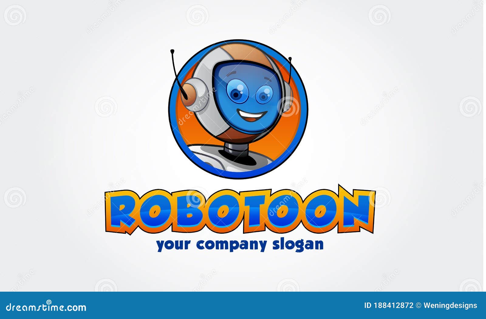 Robotoon Vector Logo Cartoon. Stock Vector - Illustration of device ...