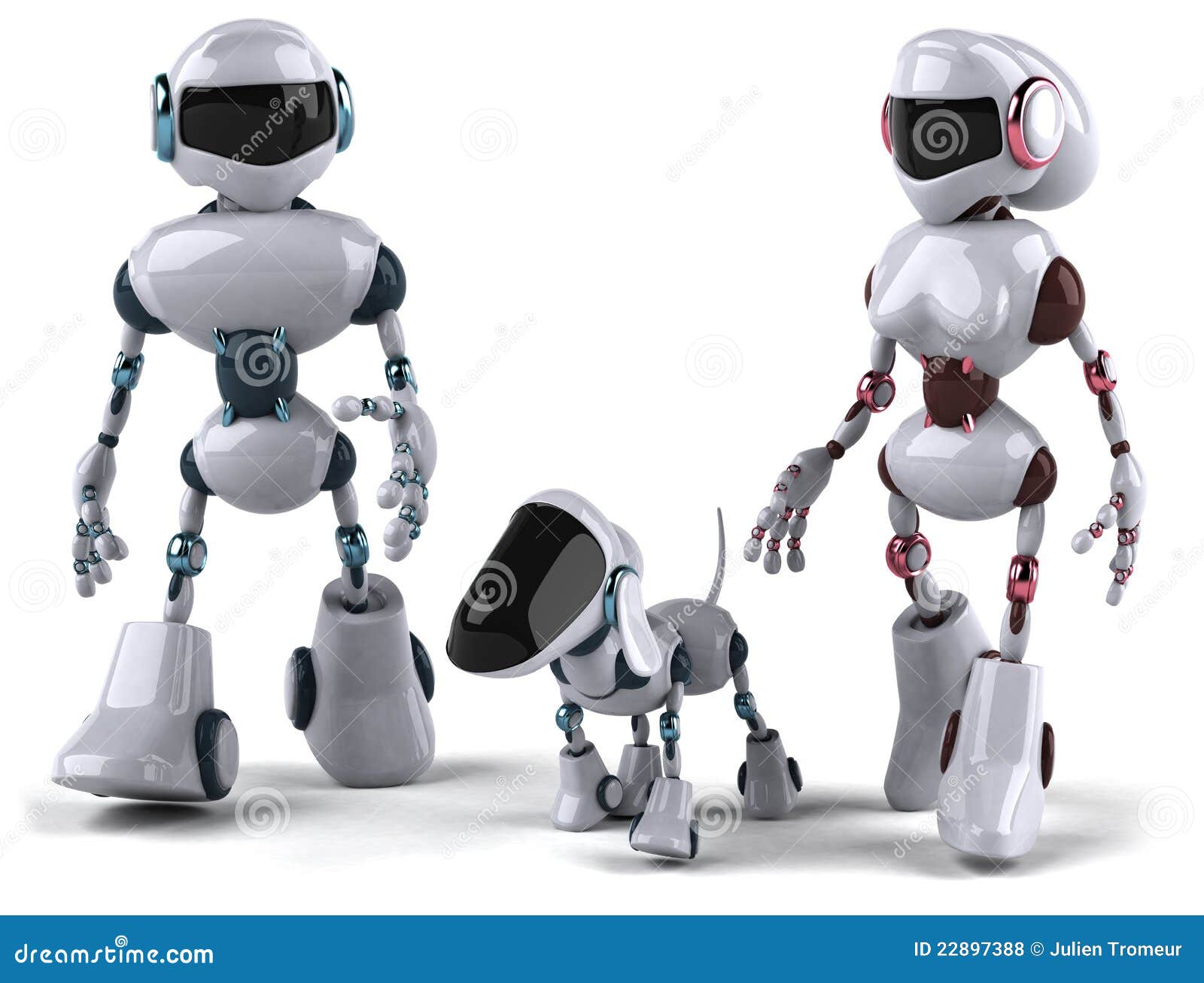 Robots stock illustration. Illustration of chrome, retro - 22897388
