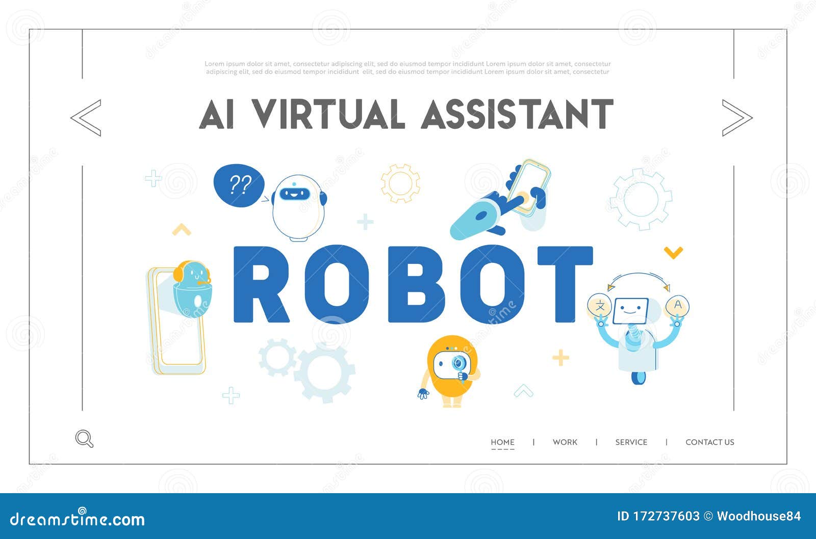 Robots, Artificial Intelligence in Human Life Website Landing Page ... Robots, Artificial Intelligence in Human Life Website Landing Page ...