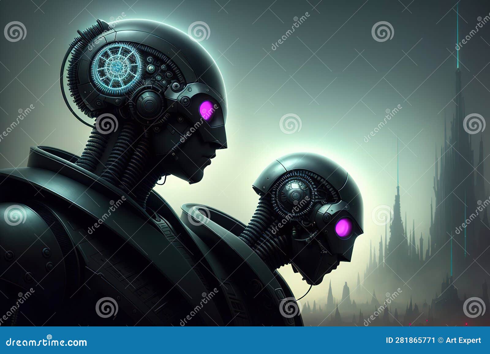 Robots. Artificial Intelligence. Illustration of Progress, Technology Stock Illustration ...