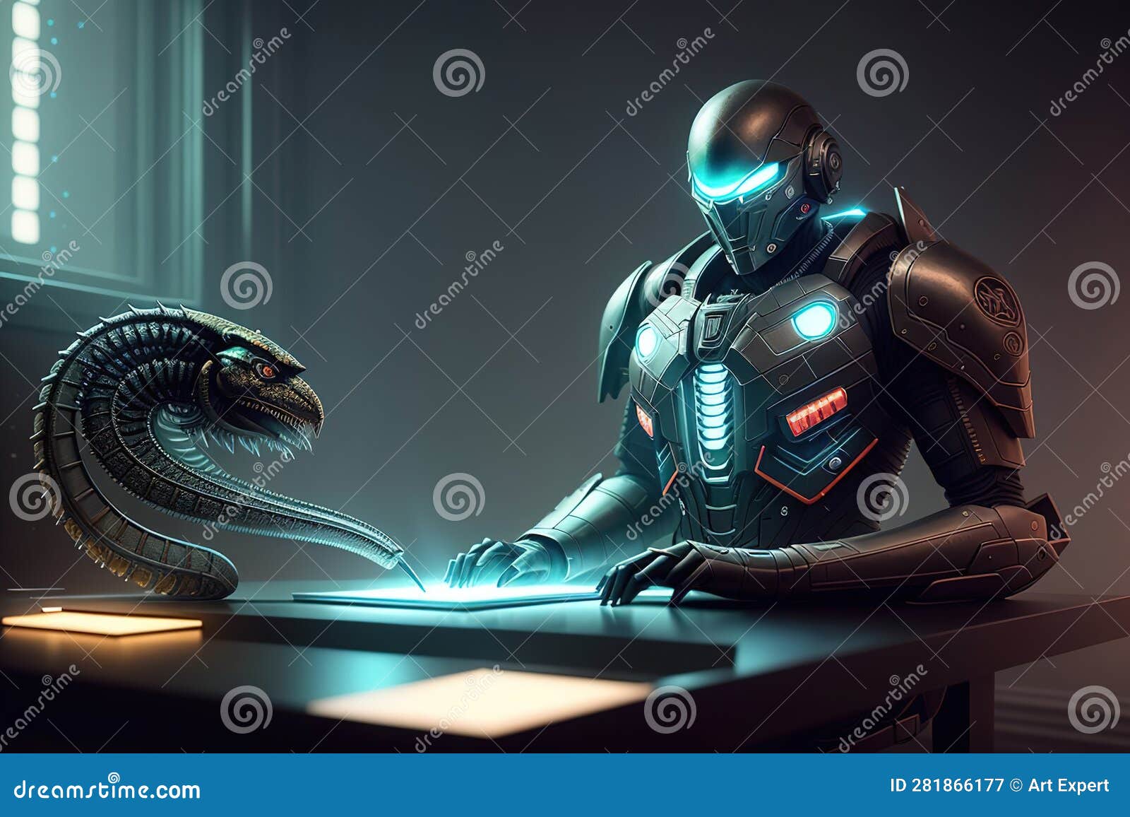 Robots. Artificial Intelligence. Illustration of Progress, Technology ...