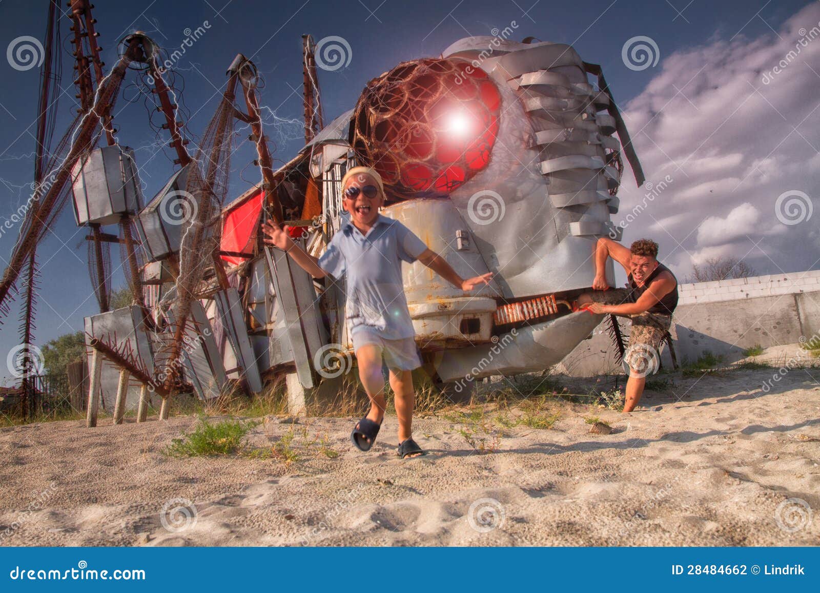 Robots attack stock photo. Image of shorts, robot, desert - 28484662