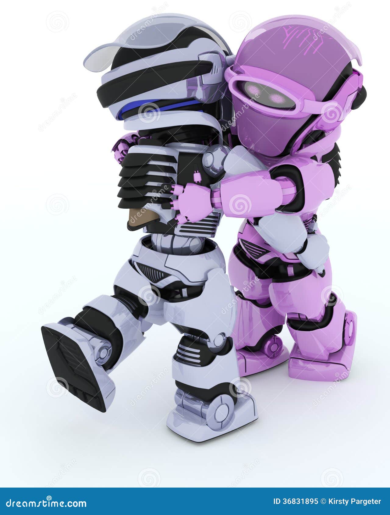 Robots ballroom dancing stock illustration. Illustration of technology ...