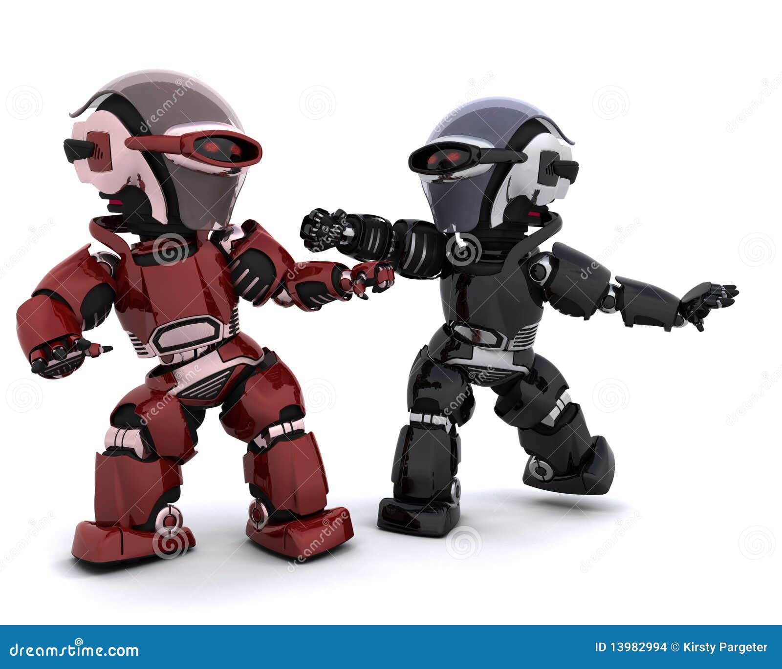 Robots in conflict stock illustration. Illustration of character - 13982994