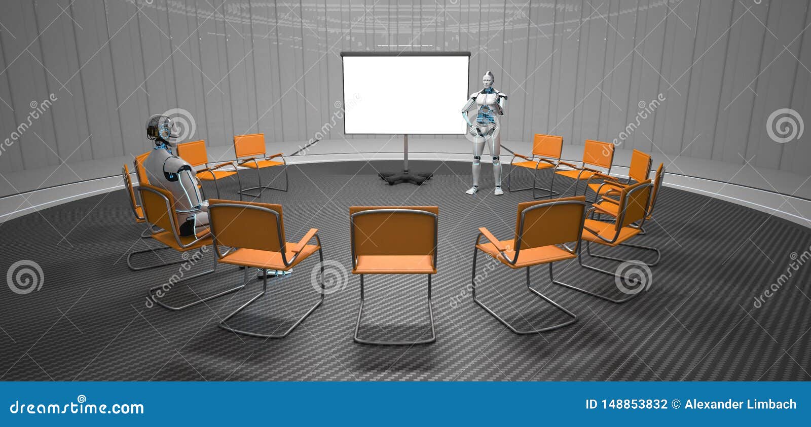 Robots Deep Learning stock illustration. Illustration of digital ...