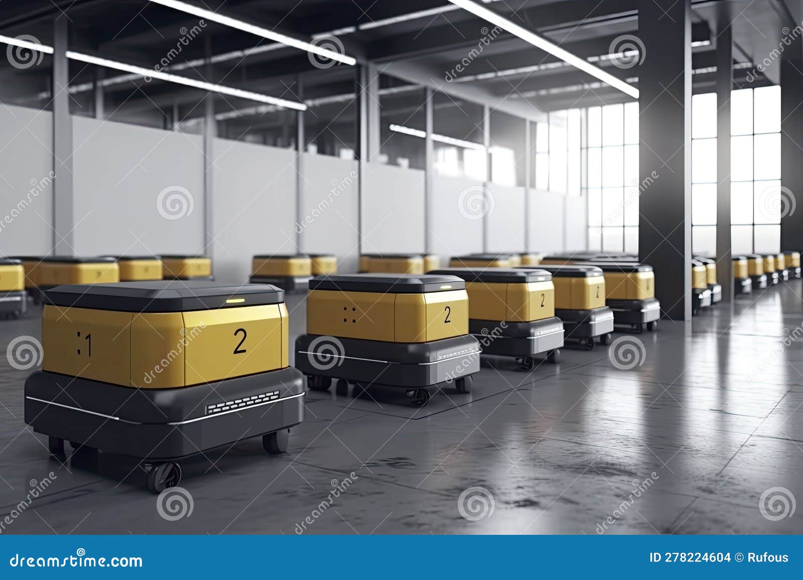 Robots Efficiently Sorting Hundreds of Parcels Per Hour(Automated Guided Vehicle) AGV.3d ...