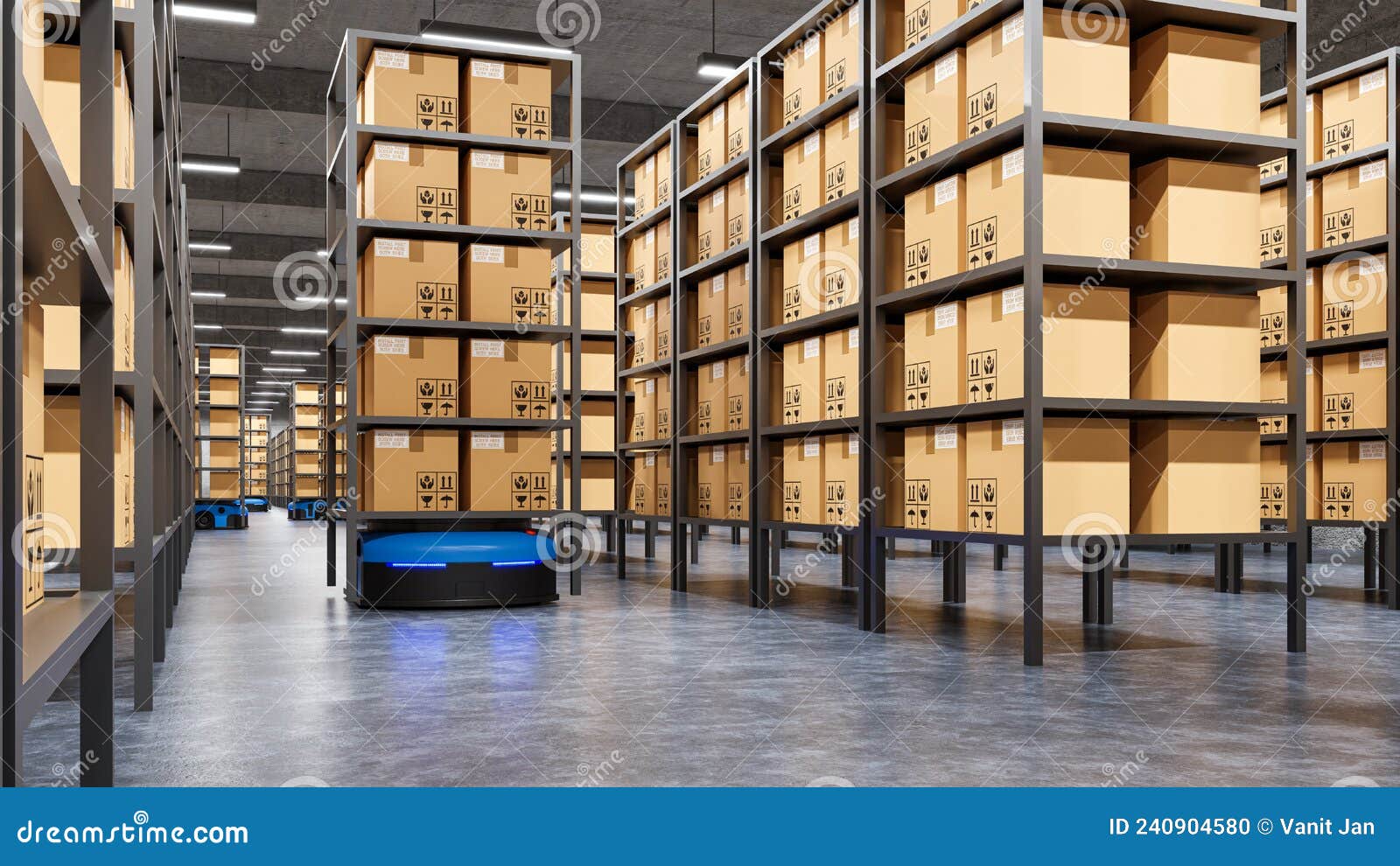 Robots Efficiently Sorting Hundreds of Parcels Per HourAutomated Guided ...