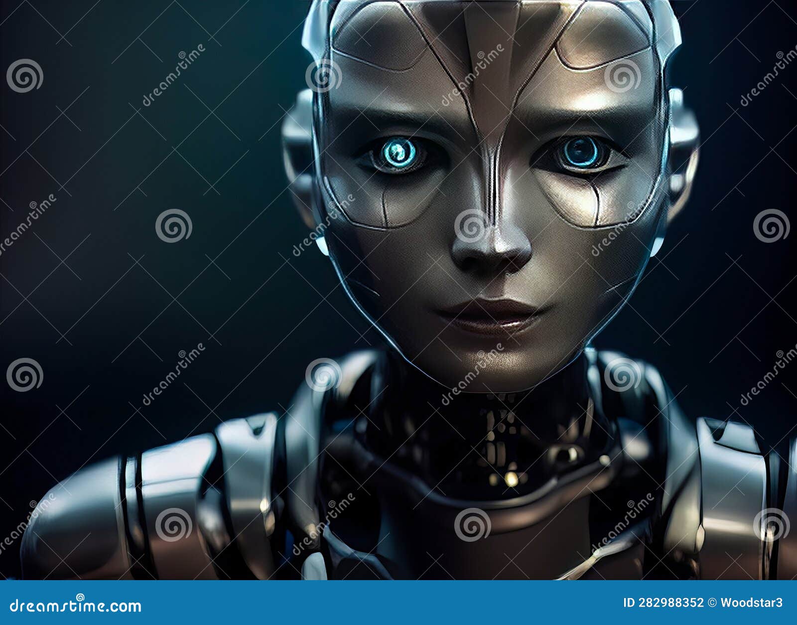 Robots. Futuristic Interpretation Future 2025. Illustration Stock ...