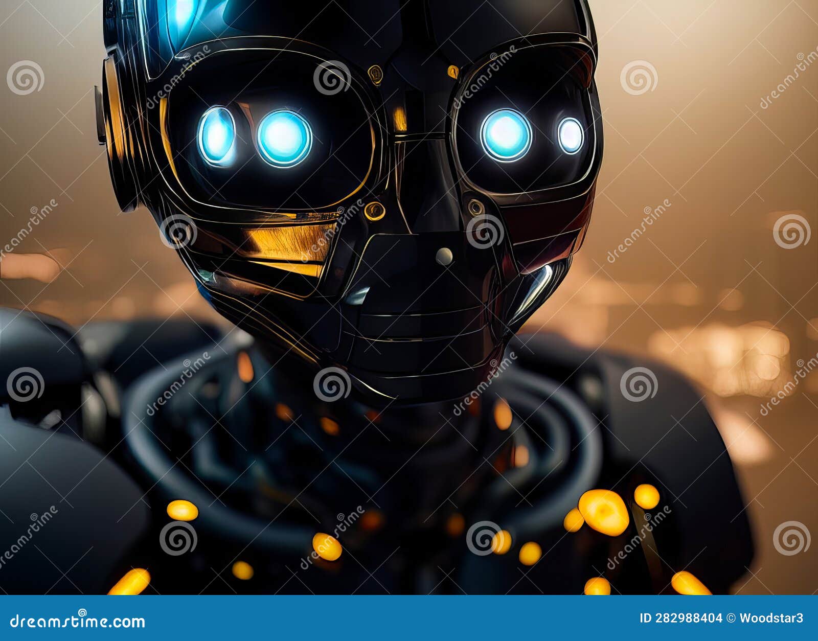 Robots. Futuristic Interpretation Future 2025.Illustration Royalty-Free ...