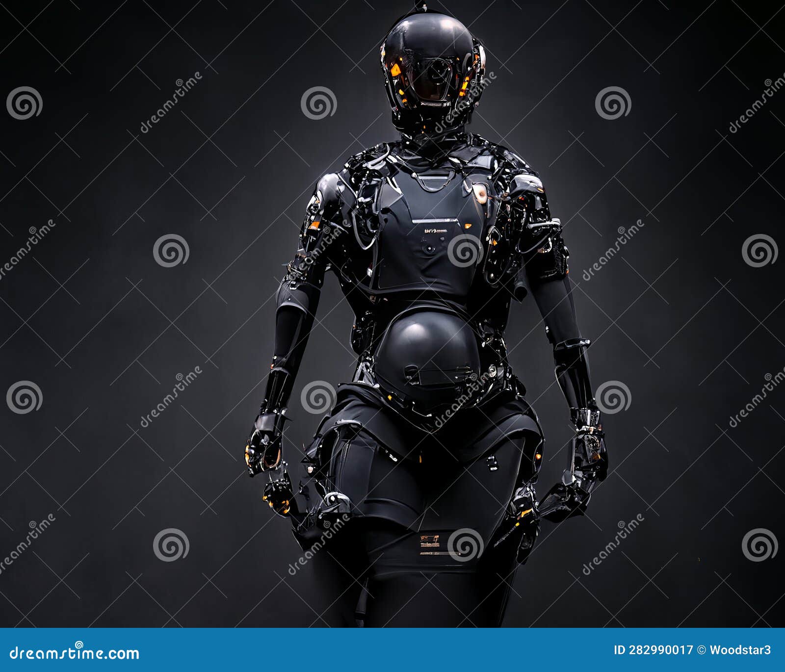 Robots. Futuristic Interpretation Future 2025.Illustration Stock ...