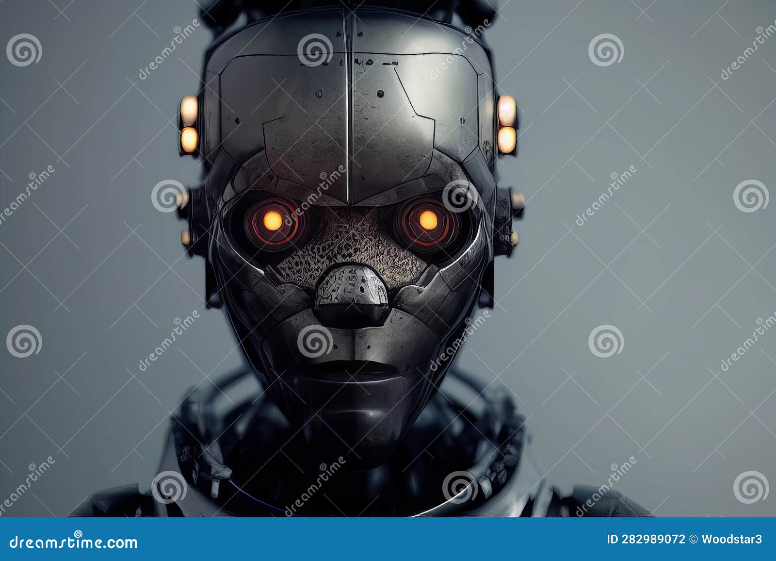 Robots. Futuristic Interpretation Future 2025. Illustration Stock ...