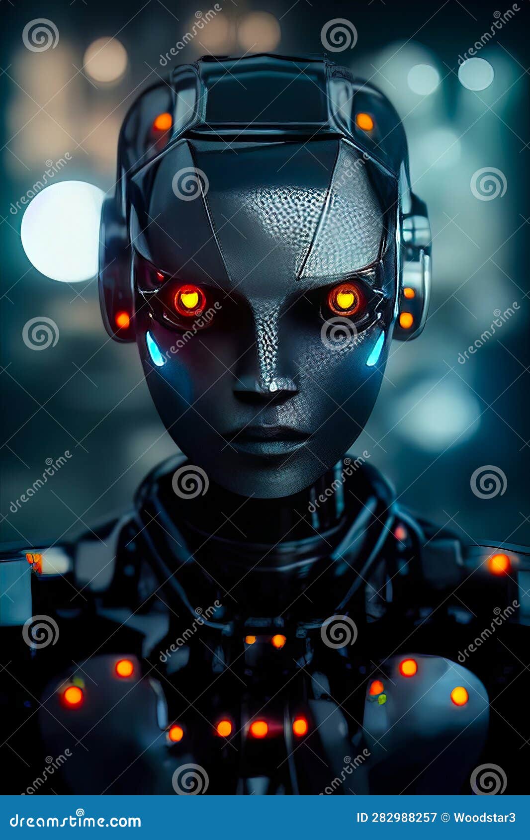 Robots. Futuristic Interpretation Future 2025. Illustration Royalty ...